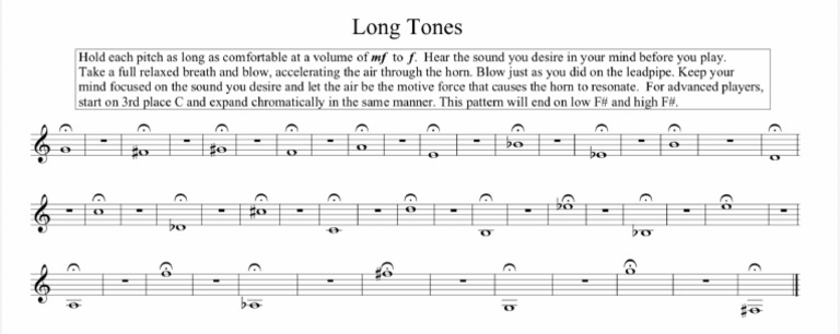 1 Long Tones | PDF