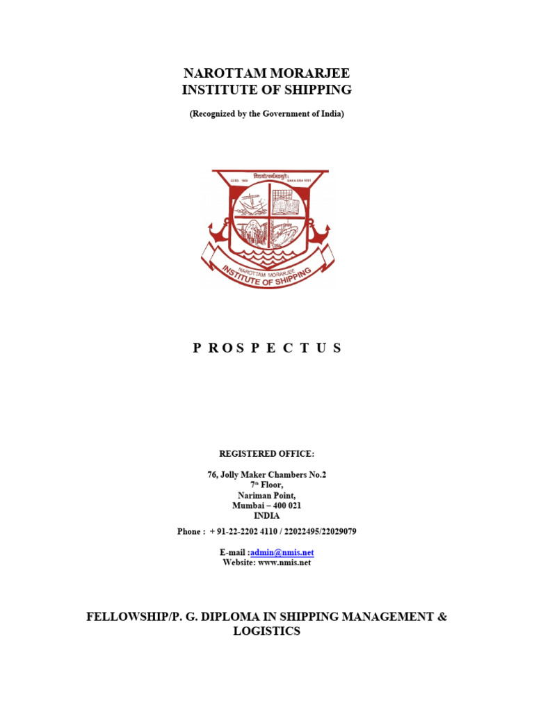 Nmis Prospectus 2019 | PDF | Cargo | Guarantee