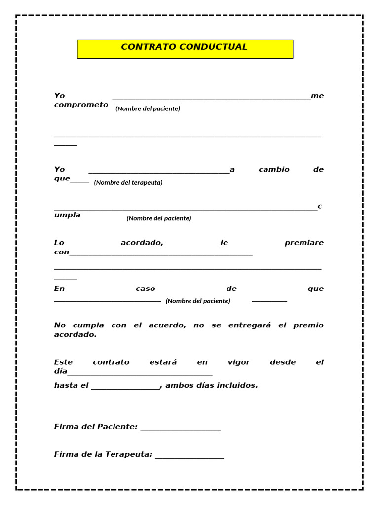Modelo de Contrato Conductual | PDF