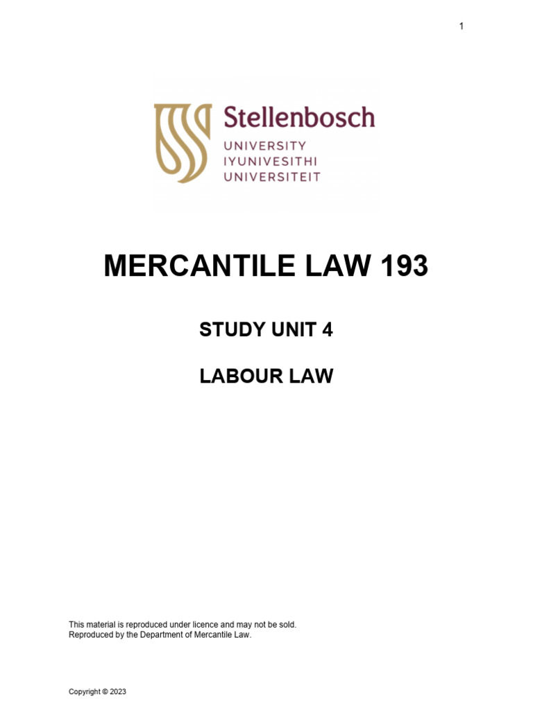 Introduction to Labour Law Principles | PDF | Labour Law | Employment