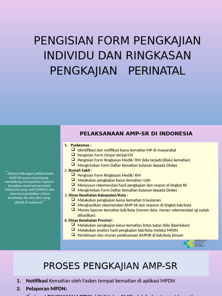 Perinatal_Pengisian Form Pengkajian Individu Dan Ringkasan Pengkajian | PDF