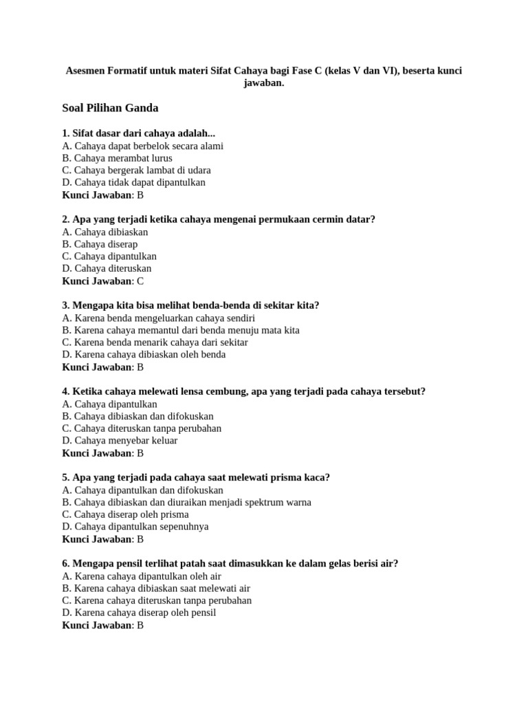 Asesmen Formatif | PDF