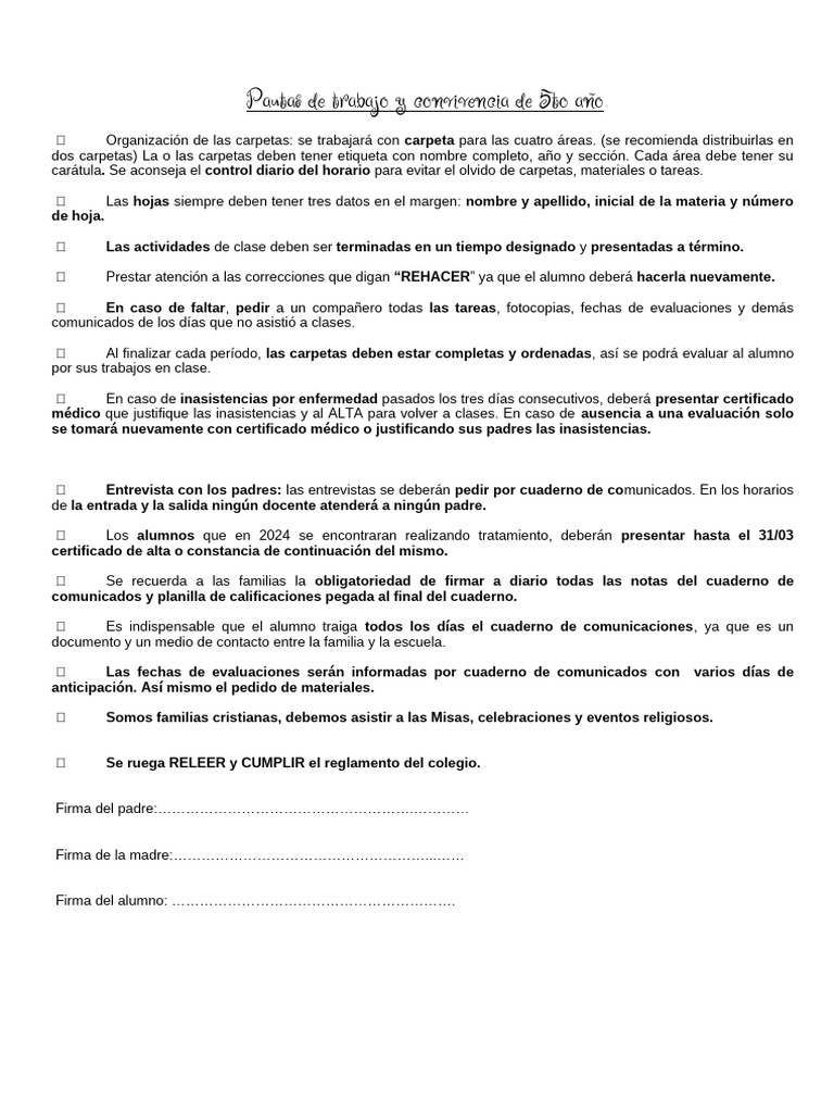 Pautas de Trabajo 2025 | PDF