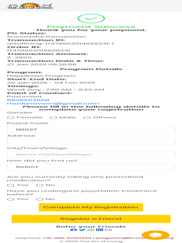 Registration - Success | PDF