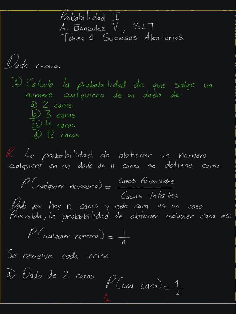 Tarea Probabilidad 1 (A) | PDF