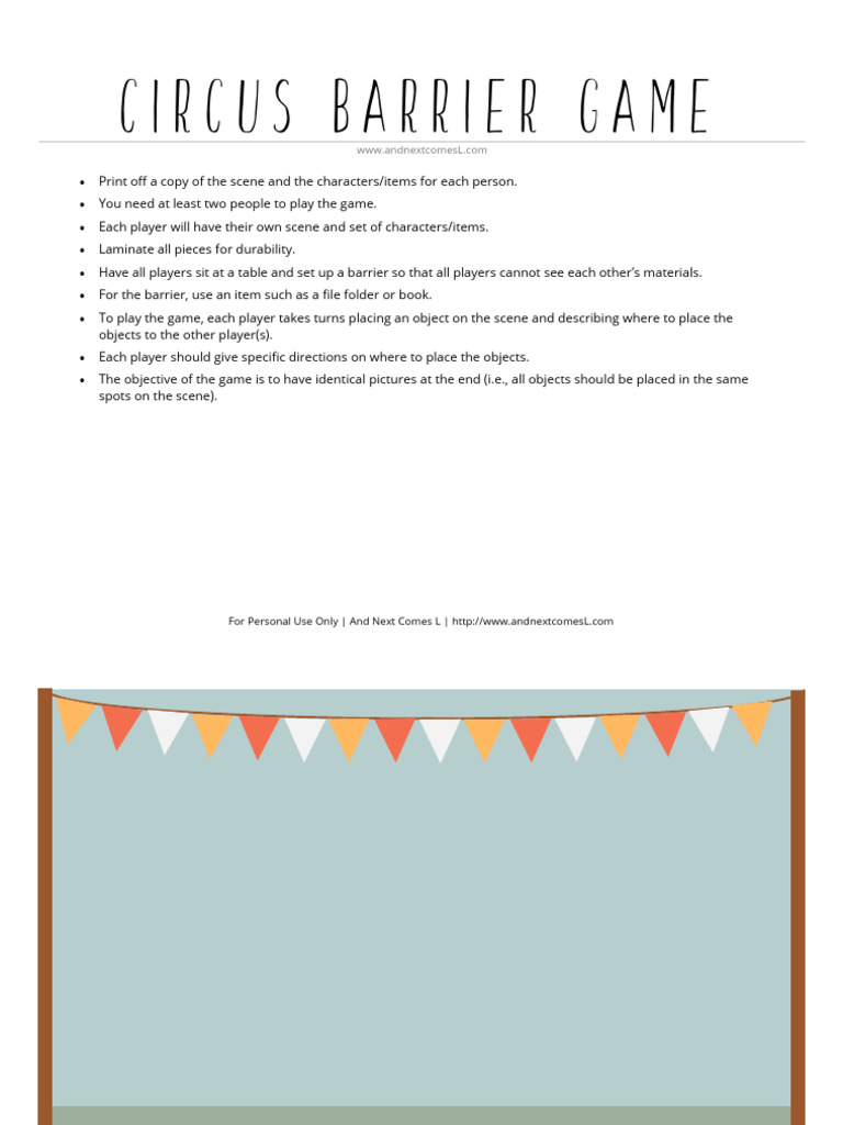 Barrier Game - Circus | PDF