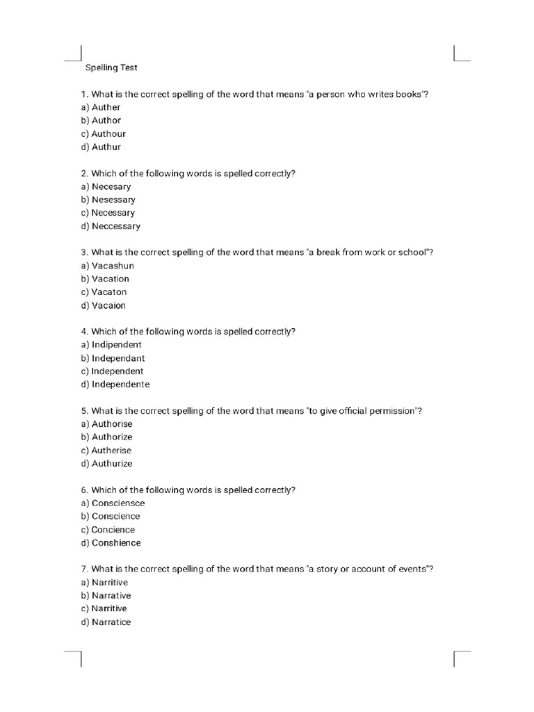 Spelling Test - Phoenix | PDF