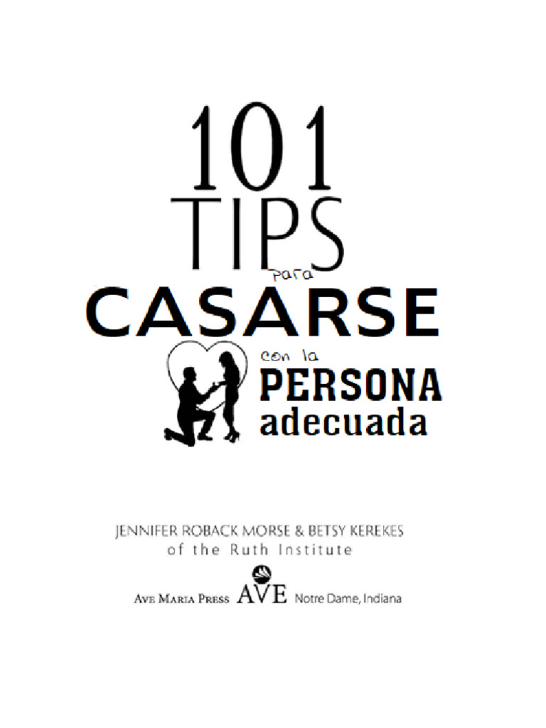 101 Consejos para Casarse Con La Persona Adecuada. Ayudando A Los ...
