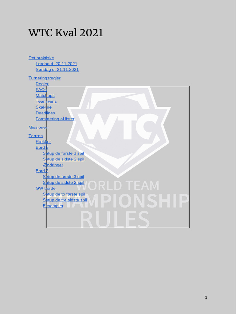 Udkast til rulespack | PDF