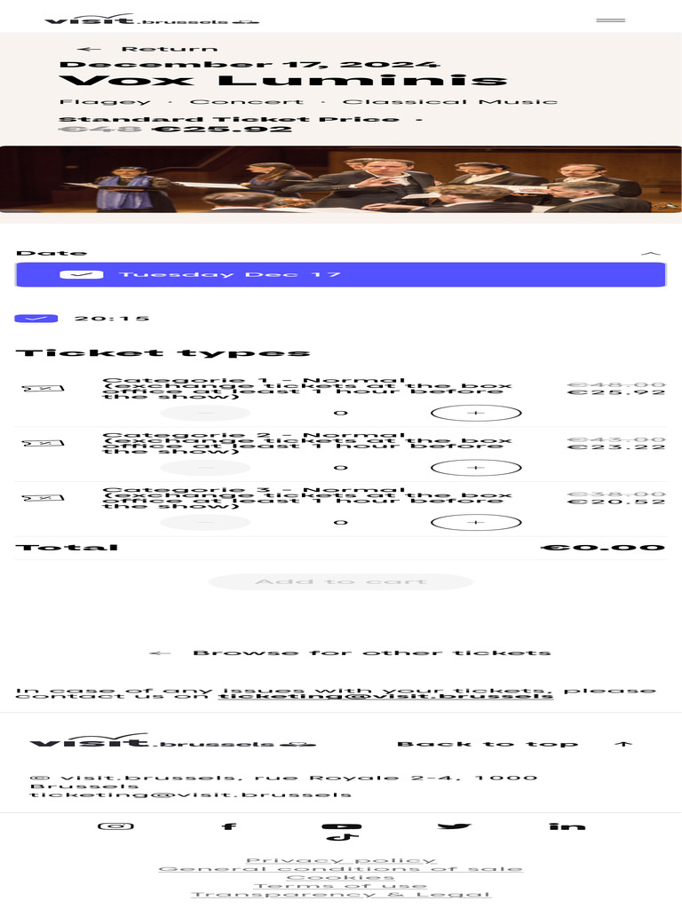 Vox Luminis Visit Brussels | PDF