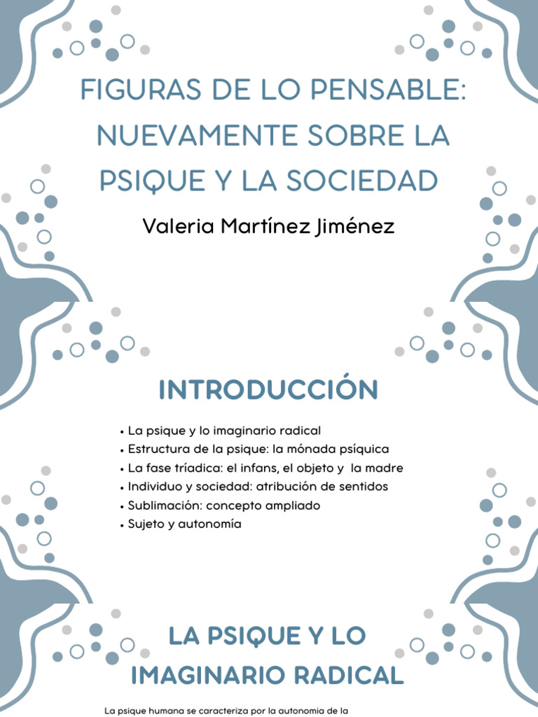 Psique y Sociedad: Imaginación Radical | PDF | Psique (psicología ...