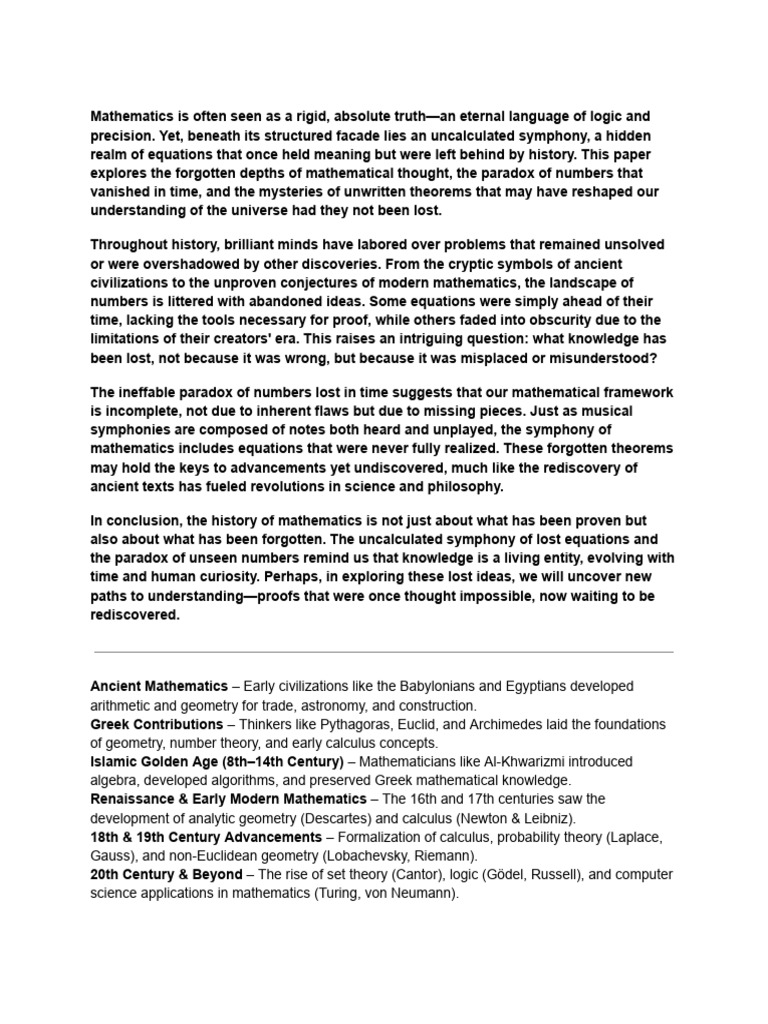 Lost Equations: The Hidden History of Mathematics | PDF | Mathematics ...