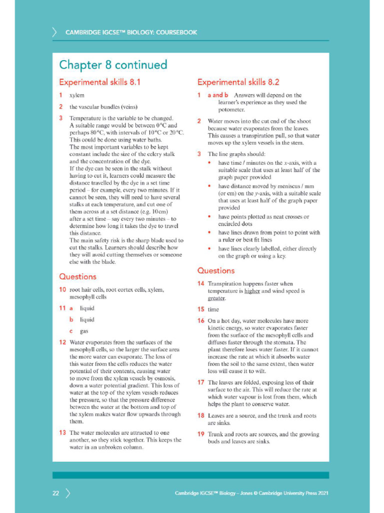 Chapter 8 Answers | PDF