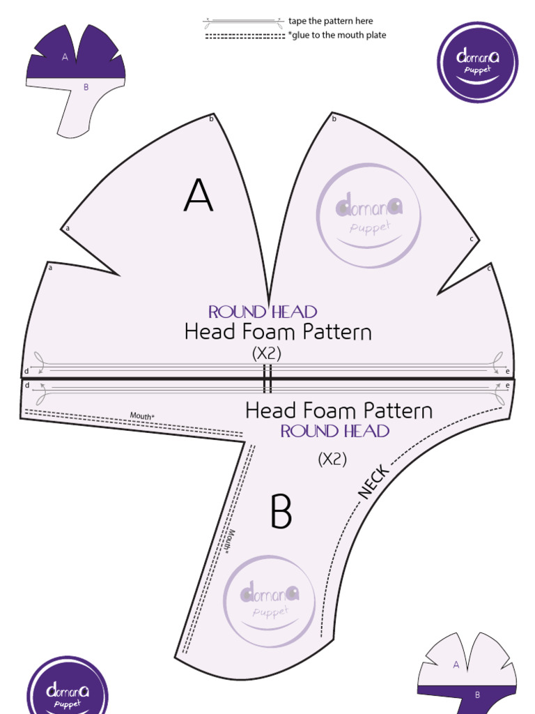 Free Round Head Puppet Template | PDF