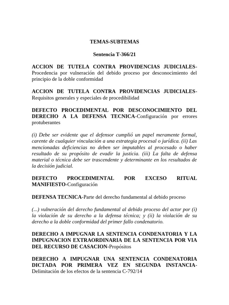 T 366 21 | PDF | Debido al proceso | Caso de ley