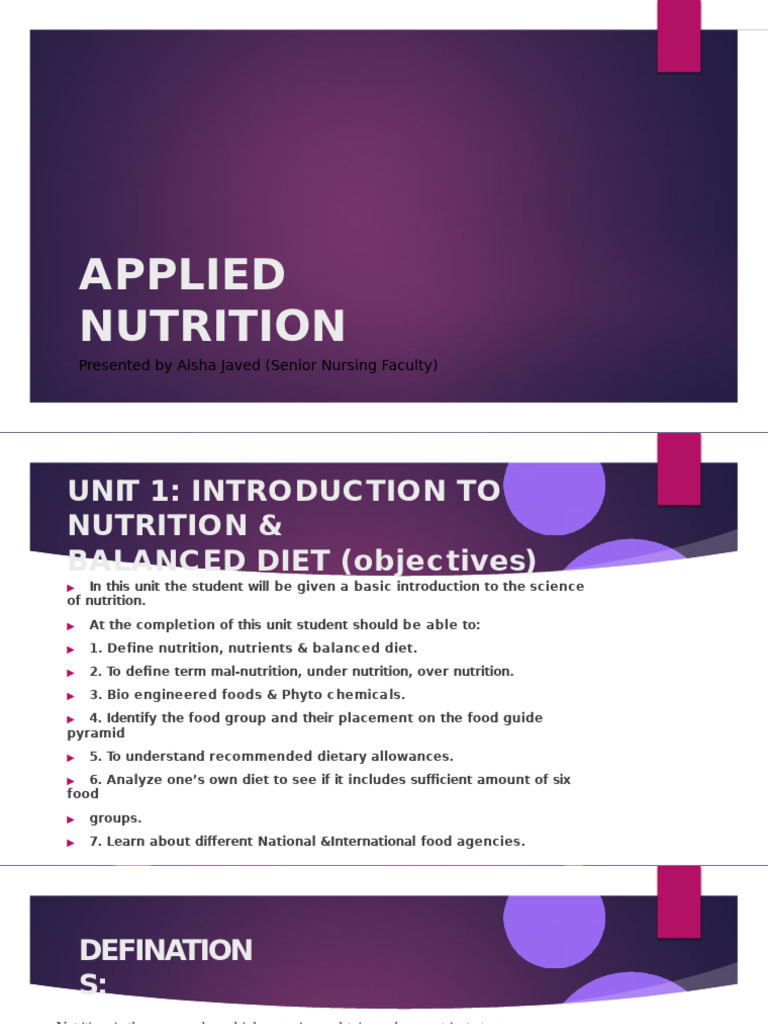 Introduction to Nutrition Basics | PDF | Nutrition | Diet & Nutrition