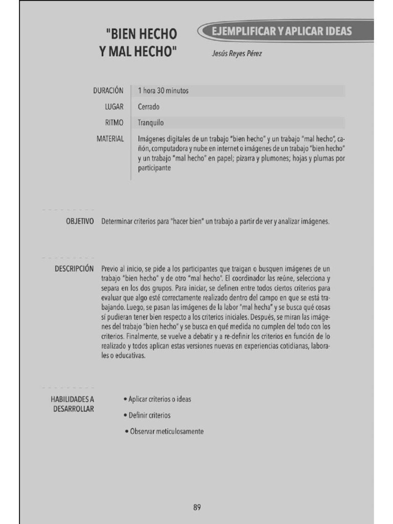bien hecho y mal hecho | PDF