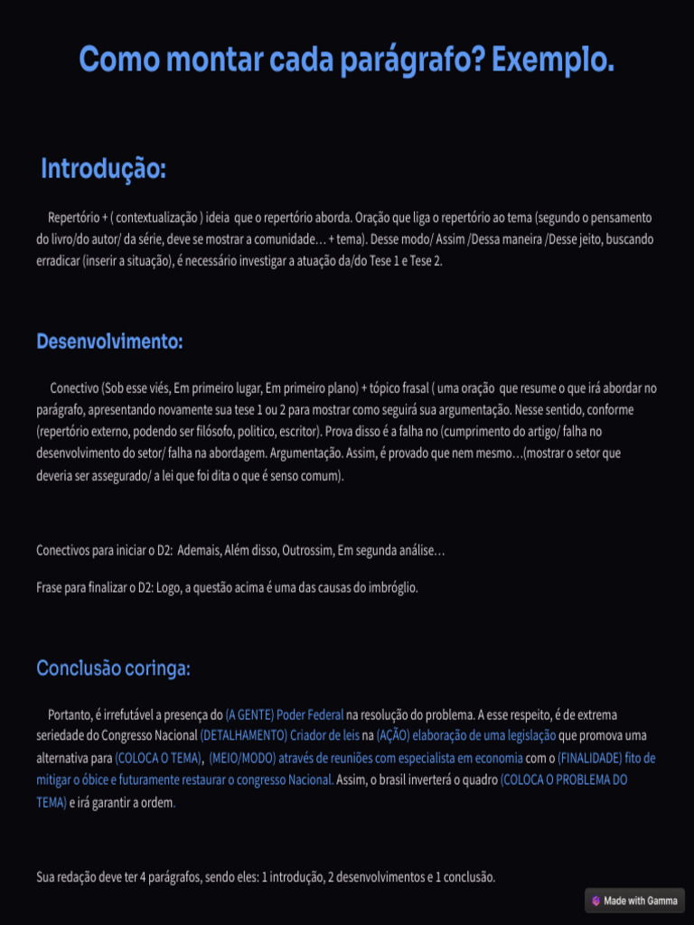 Como Montar Cada Paragrafo Exemplo | PDF