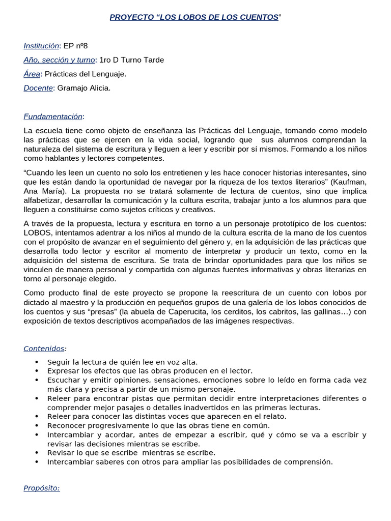 Actividades de Primer Grado: Lobos en Cuentos | PDF | Caperucita Roja ...