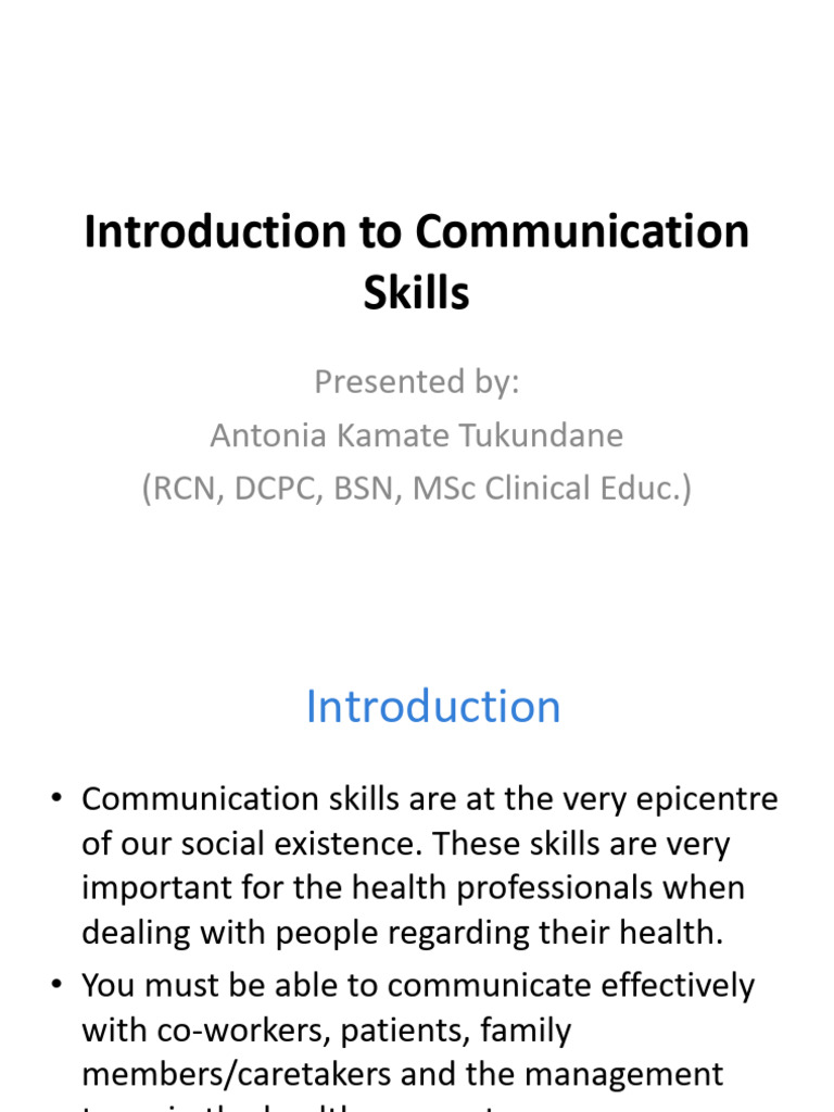 1. Introduction to Communication Skills (2) | PDF | Communication | Behavioural Sciences