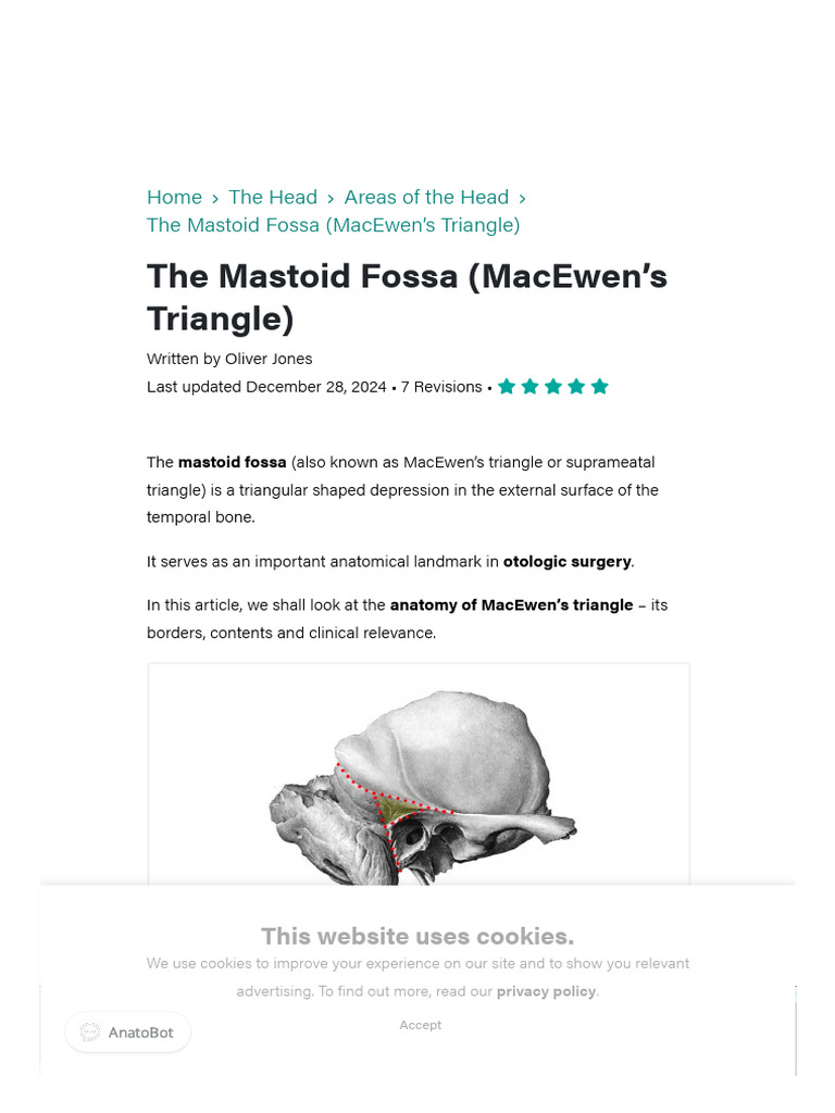 The Mastoid Fossa - MacEwen's Triangle - Borders - Contents ...