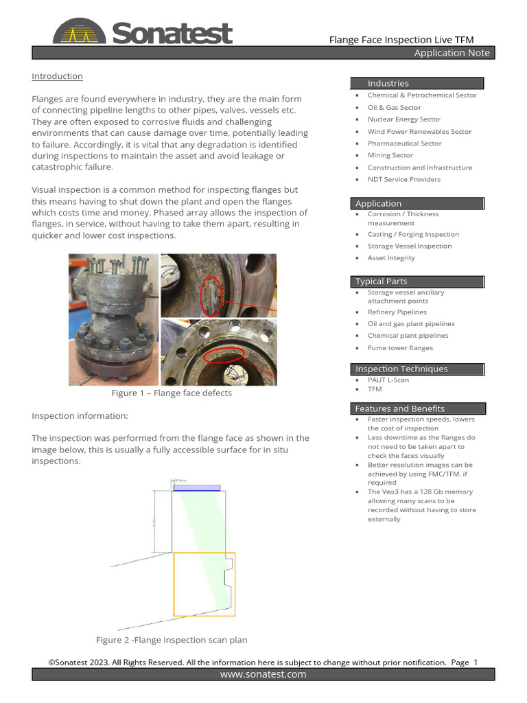 A018 Flange Face Inspection Live TFM | PDF | Applied And ...