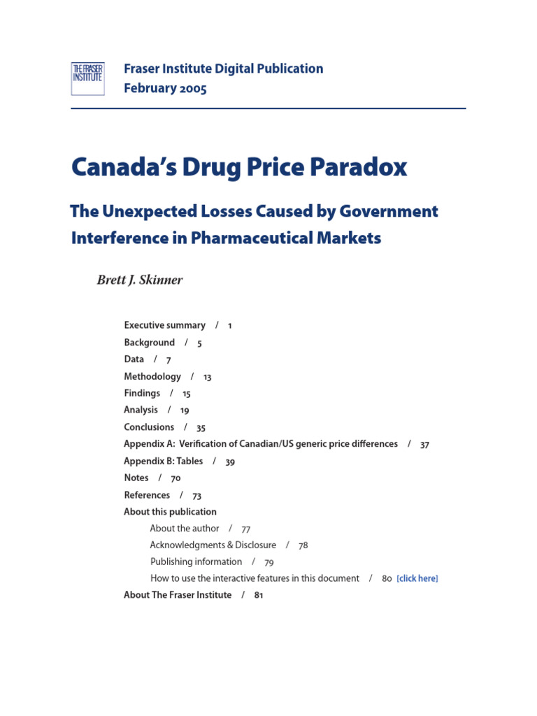 Canada's Drug Price Paradox: The Unexpected Losses Caused by Government ...