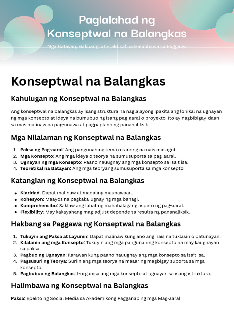 Konseptwal Na Balangkas.pdf | PDF