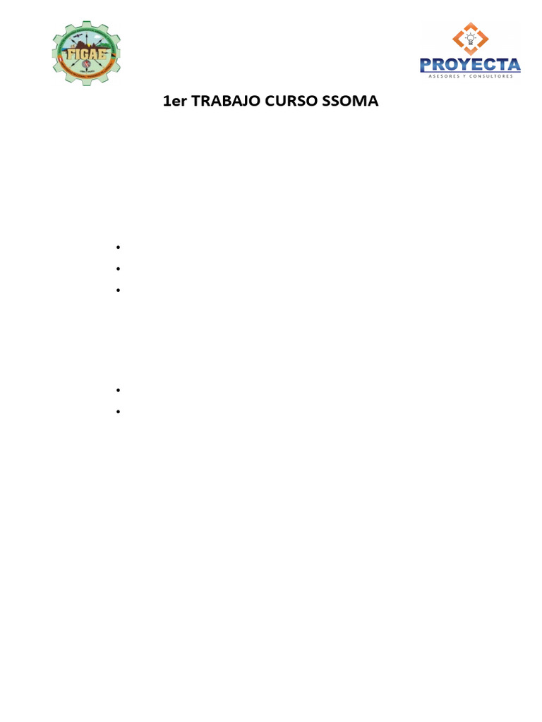 1er TRABAJO CURSO SSOMA | PDF