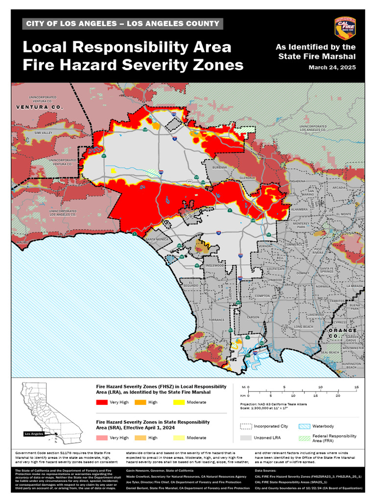 Fire Hazard Severity Zone Los Angeles | PDF | Los Angeles County ...