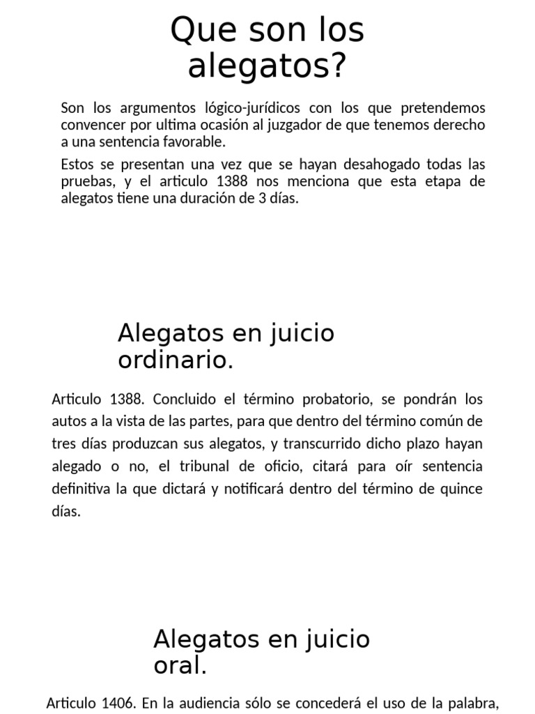 Alegatos | PDF