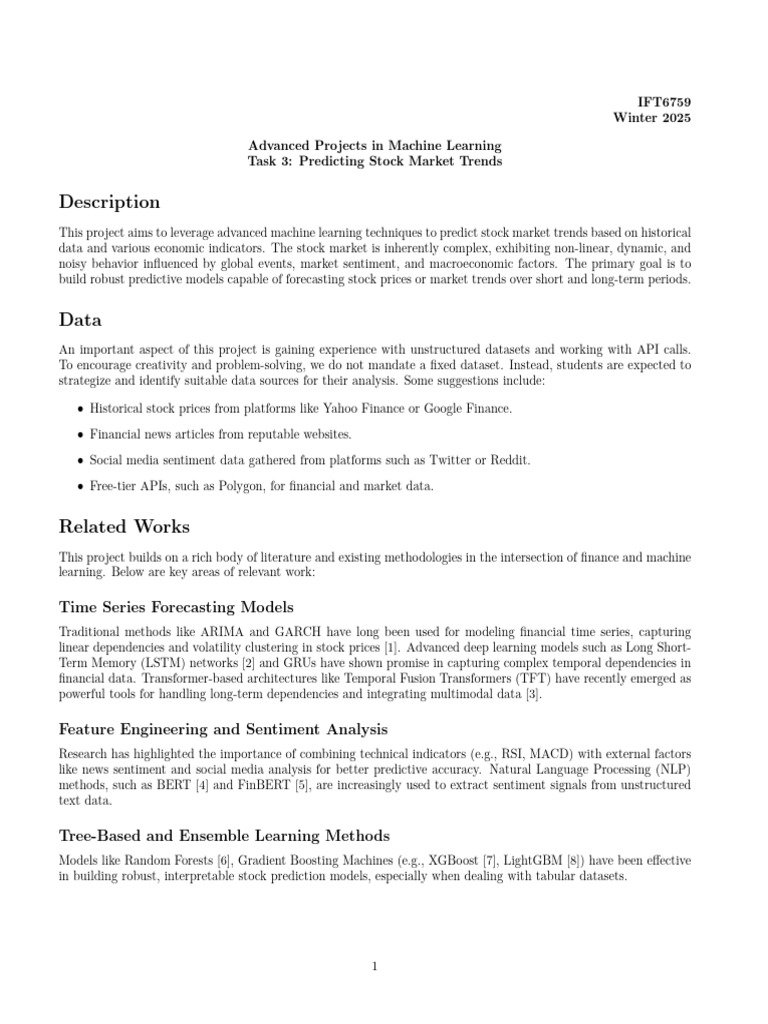 Predicting Stock Market Trends with ML | PDF | Time Series | Machine ...
