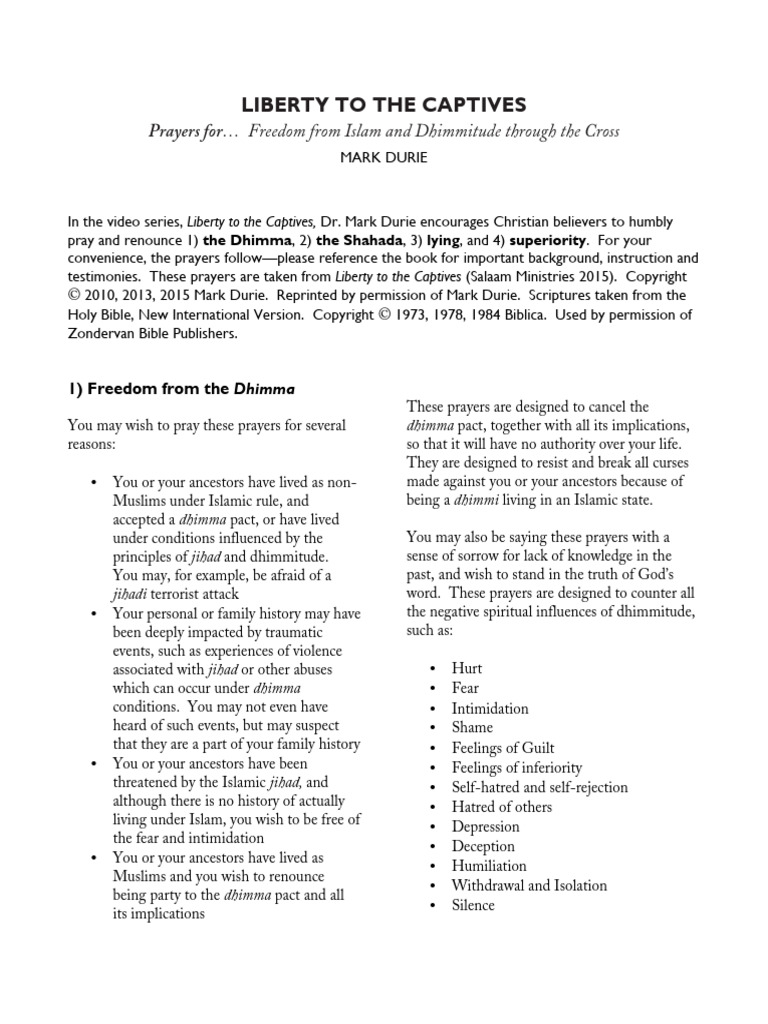 3b. Prayers For Freedom 1 | PDF | Jesus | Prophets And Messengers In Islam