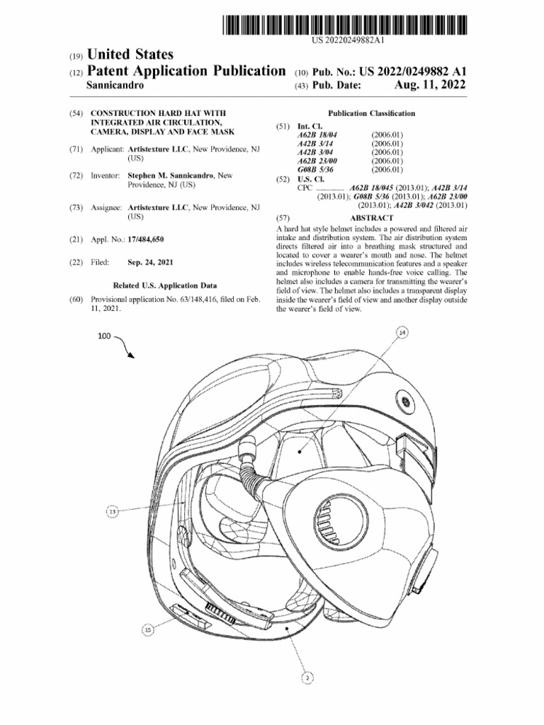 Reasearch 2 Construction Hard Hat With Integrated Circulation Camera ...
