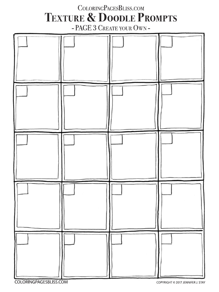 Texture Practice Doodle Boxes | PDF