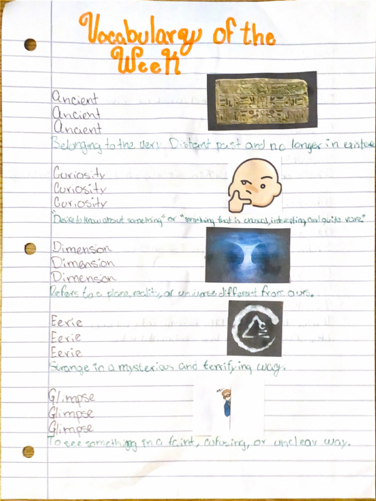 The Mysterious Door Vocabulary | PDF