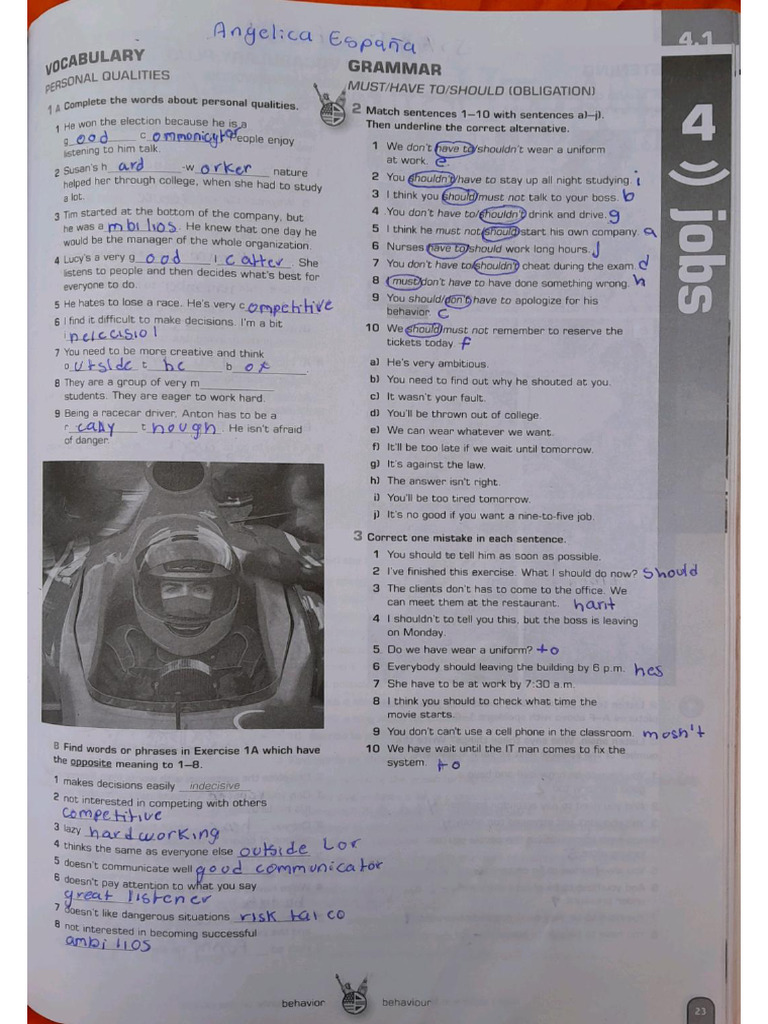 Workbook (Unit 4) | PDF