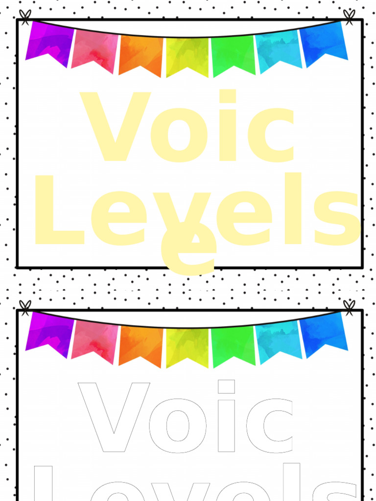 Editable Voice Level Posters | PDF