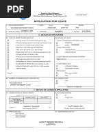 CS Form No. 6 Revised 2020 Application For Leave Fillable 2024 TEACHING ...