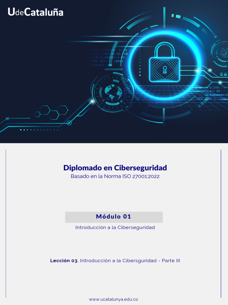 Leccion 03. Introduccion A La Cibersguridad Parte III | PDF | Protocolo de Control de ...