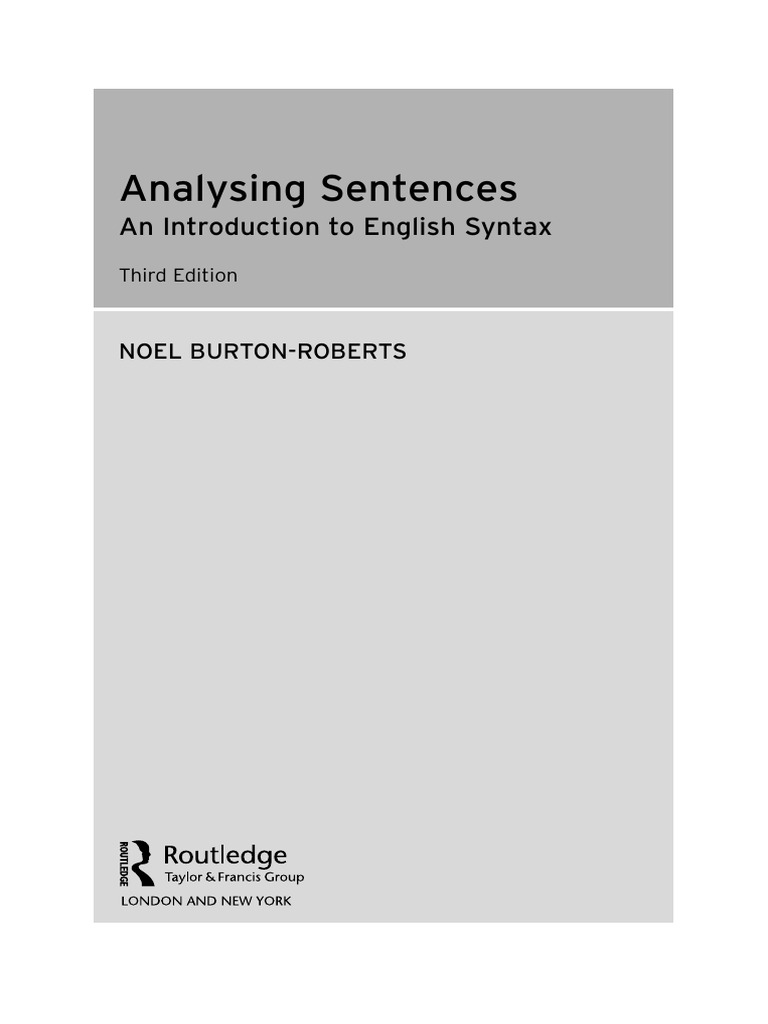 Burton-Roberts. Sections From Chapter 9. Unit 1 | PDF | Clause | Question