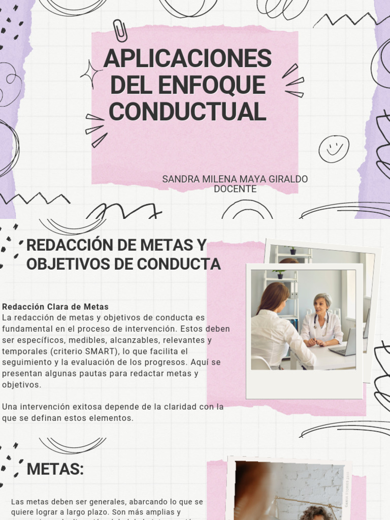 Aplicaciones Del Enfoque Conductual | PDF | Terapia de conducta ...