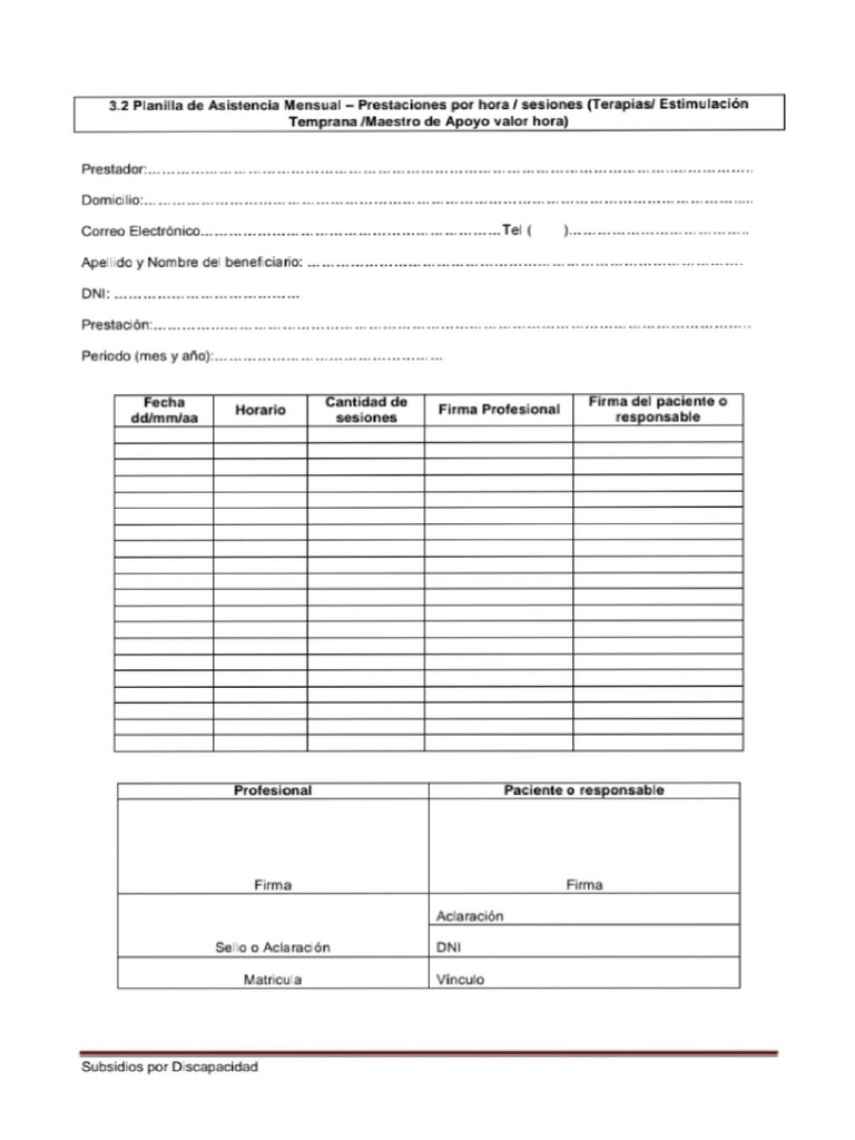 Planilla OSECAC | PDF