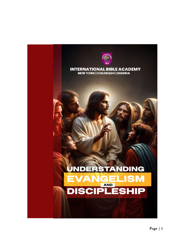 Evangelism and Discipleship – Lecture Manual | PDF | Disciple ...