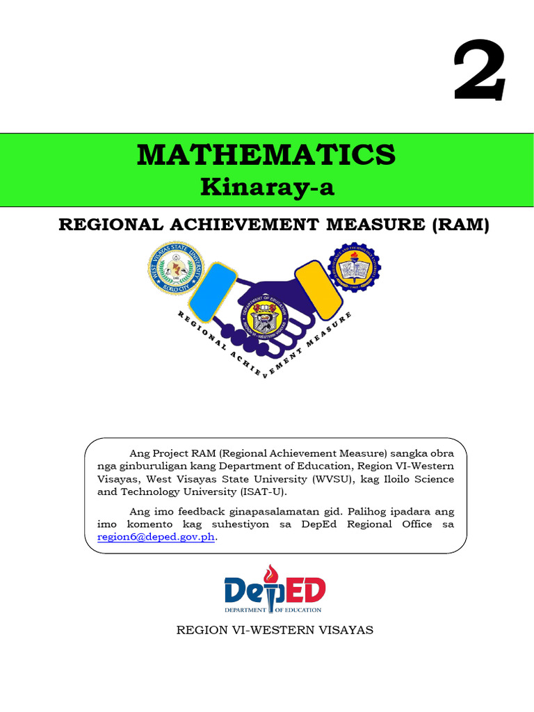 RAM Mathematics2 Kinaray A | PDF