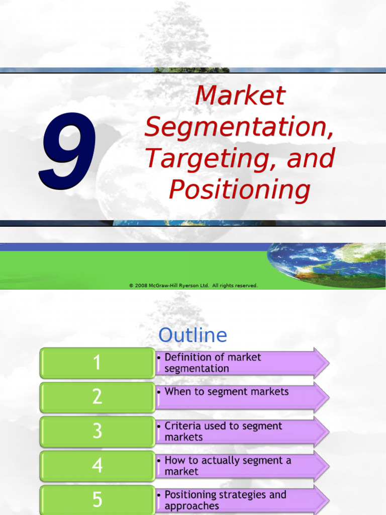 Chapter 9 Segmentation | PDF | Market Segmentation | Marketing