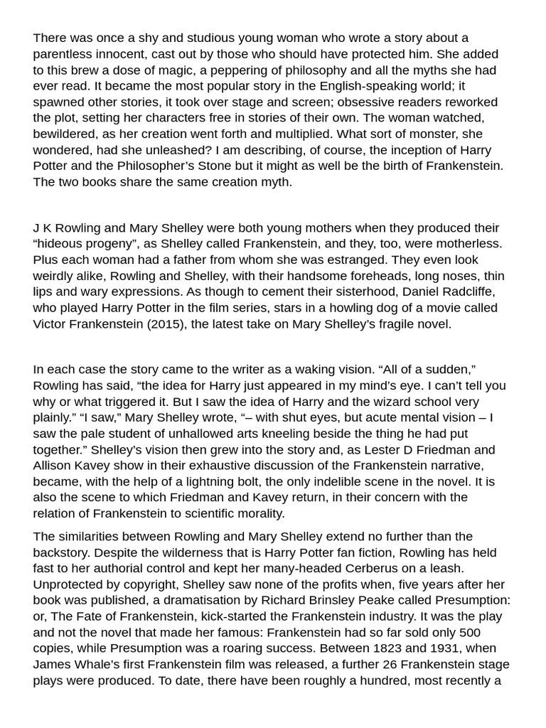 Mary Shelley Frankenstein | PDF | Frankenstein | Mary Shelley