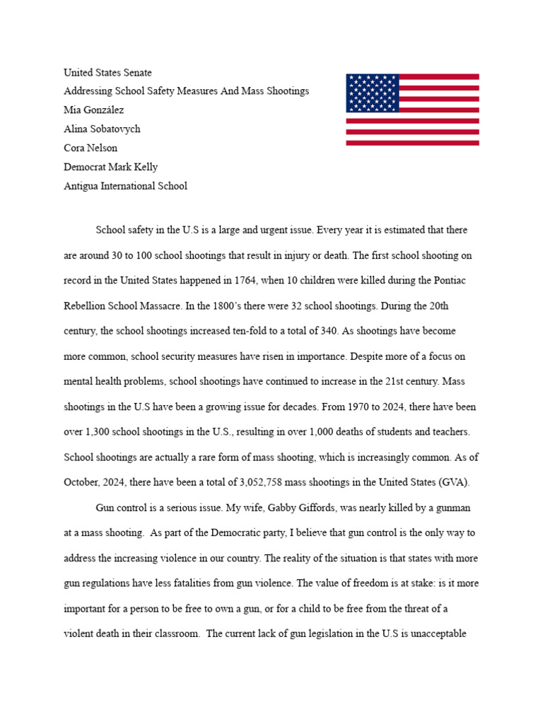 Cora Nelson - Position Paper - Addressing School Safety Measures and ...