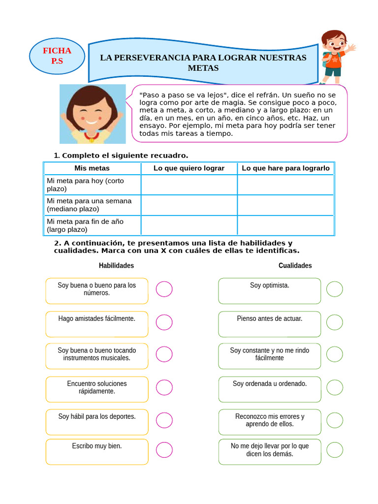 Ficha PS Lun 24 Perseverancia 933623393 Yessenia CN | PDF