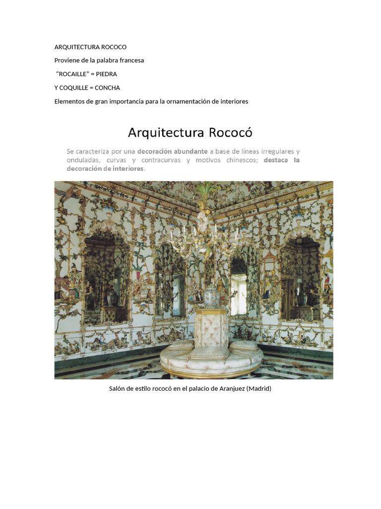 Arquitectura Rococo Linconl PZP | PDF | Arte occidental | Estilo